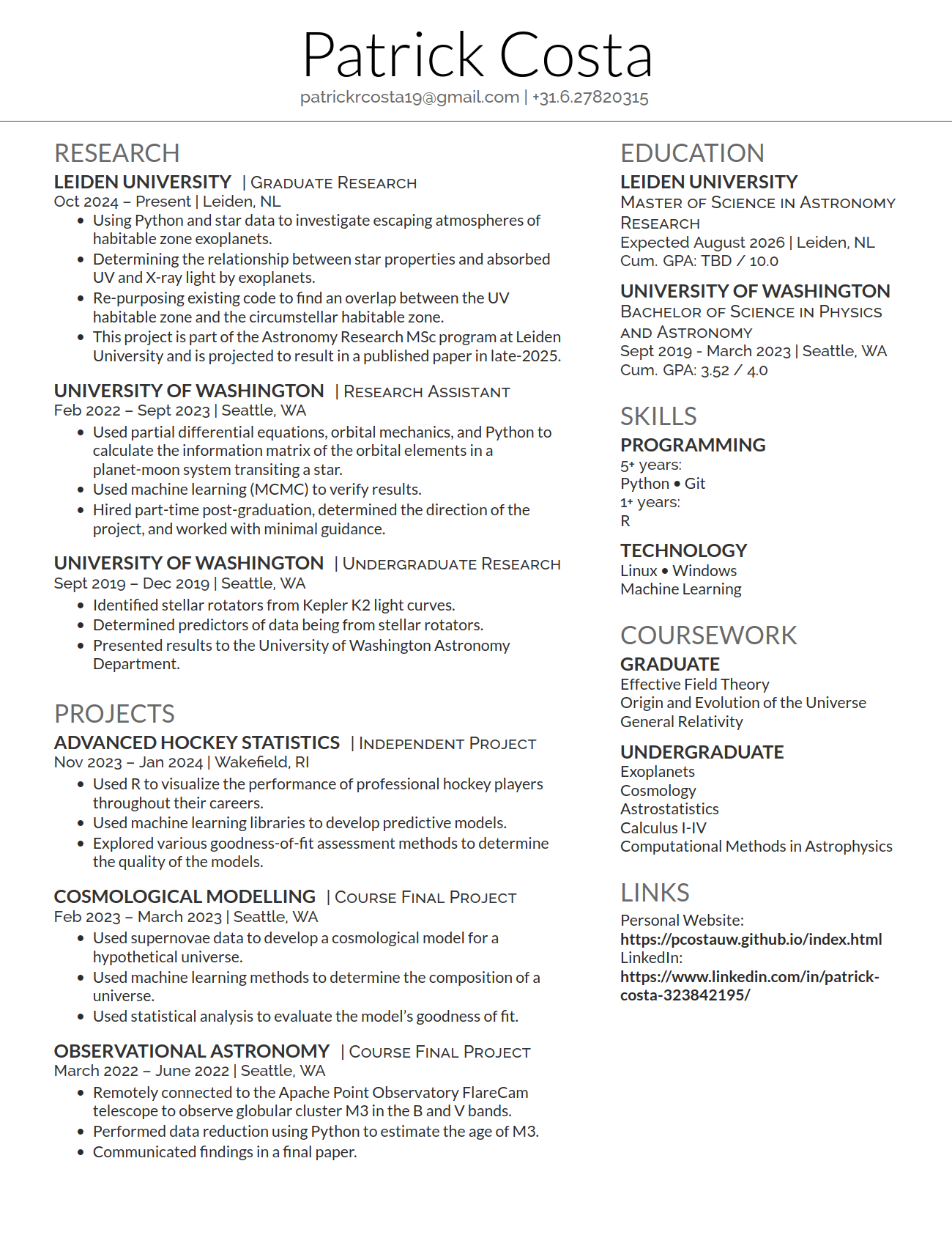 PRC Resume